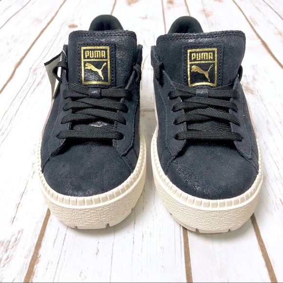 Puma | Shoes | Womens Puma Suede Platform Shoe Blue Shimmer | Poshmark